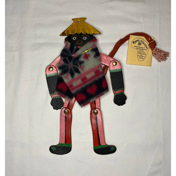 no brand | Accents | Handmade Leather African Tribal Dancer Puppet ...